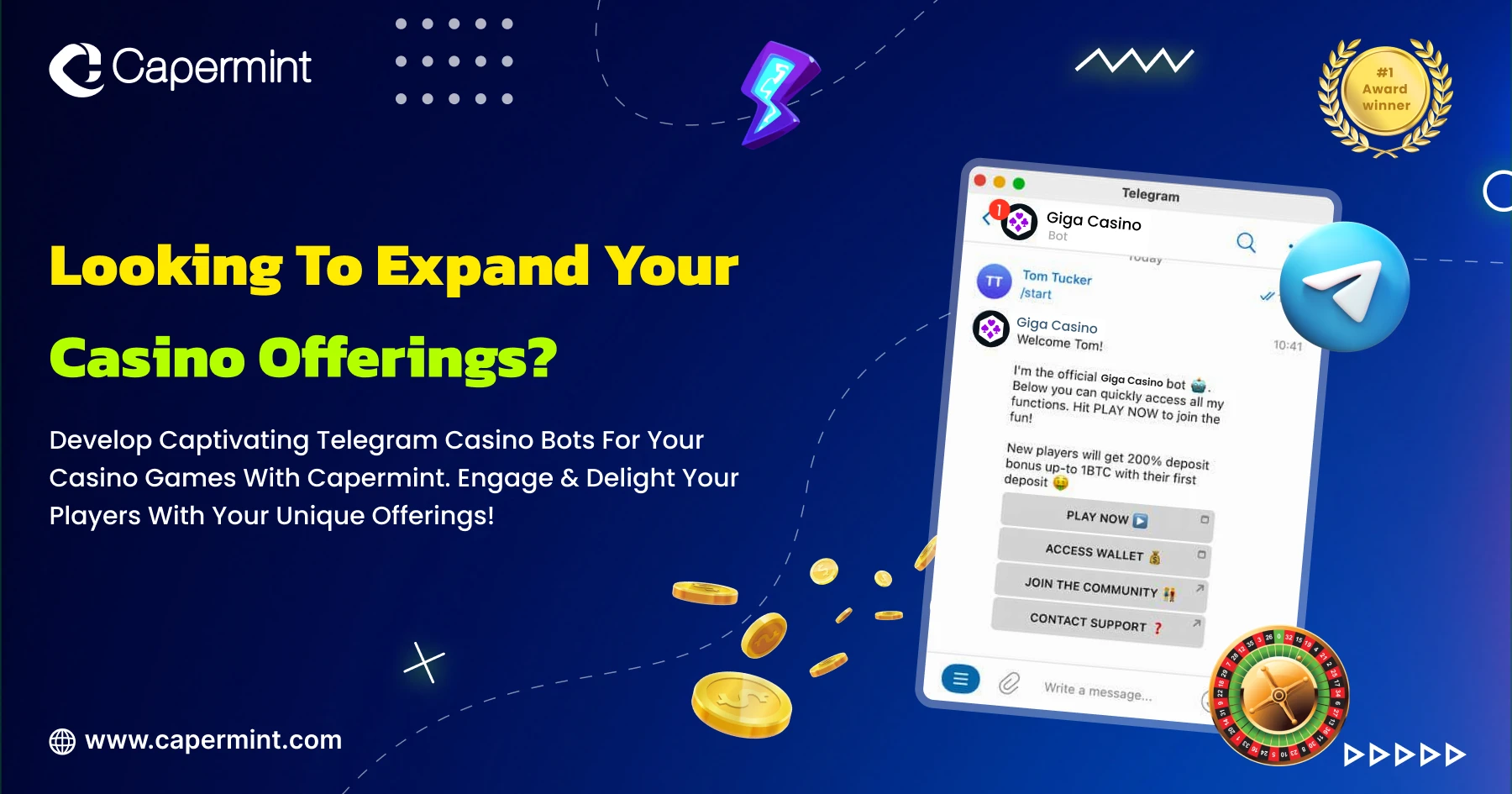 Telegram Casino Software Development Service | Capermint
